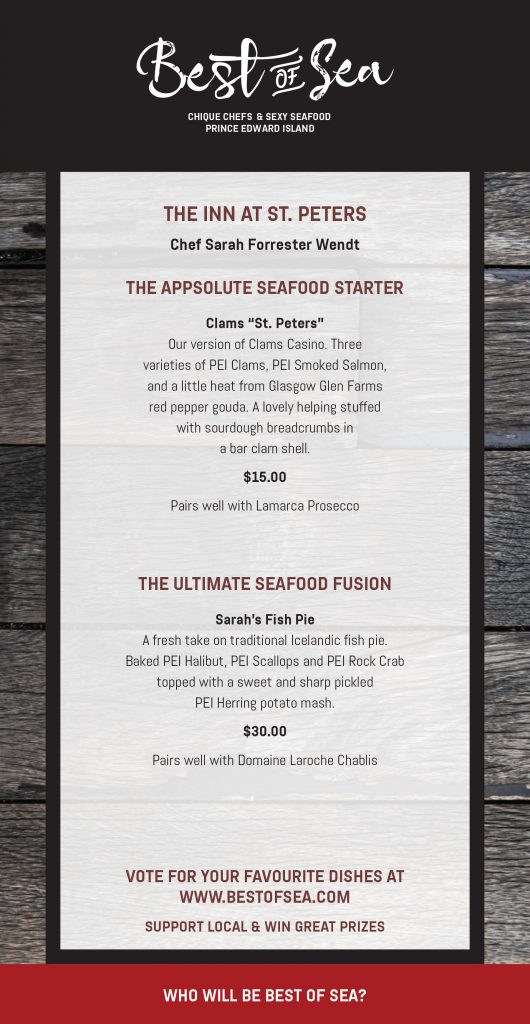 Inn at St. Peters - Menu - Best of Sea